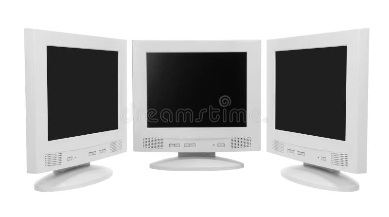 Monitores De Computadora Viejos Foto de archivo - Imagen de oficina ...