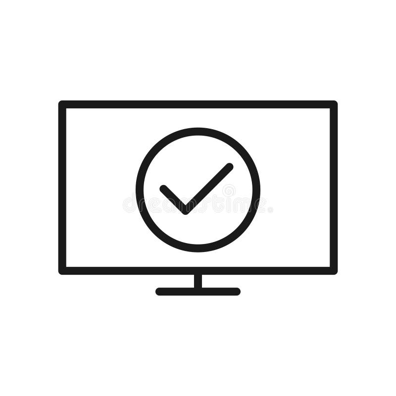 Document Check Mark Approval Icon. Quality Control Illustration Stock ...