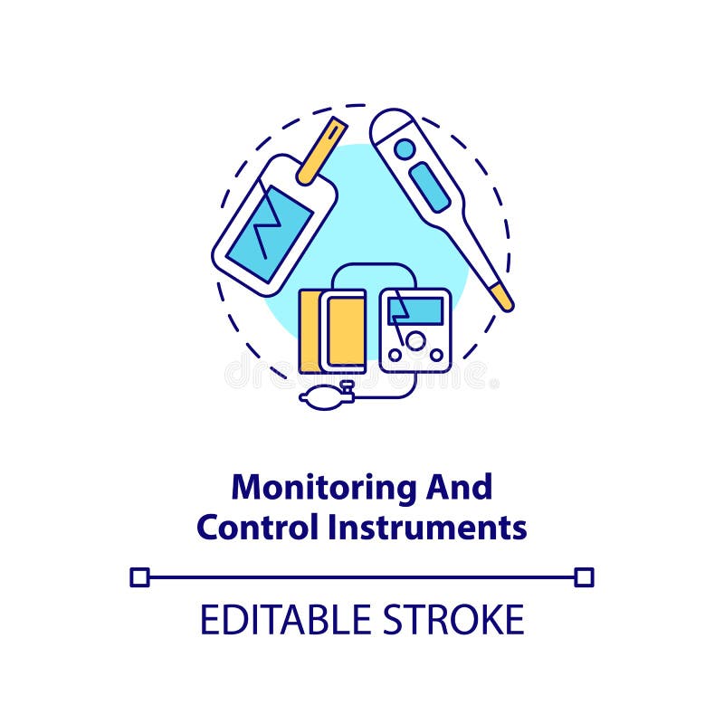 Monitoring and Control Instruments Concept Icon Stock Vector ...