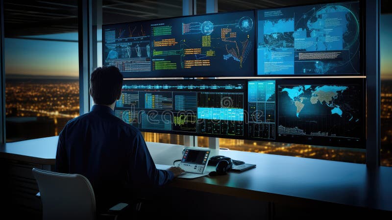 Monitoring data visibility stock illustration. Illustration of ...