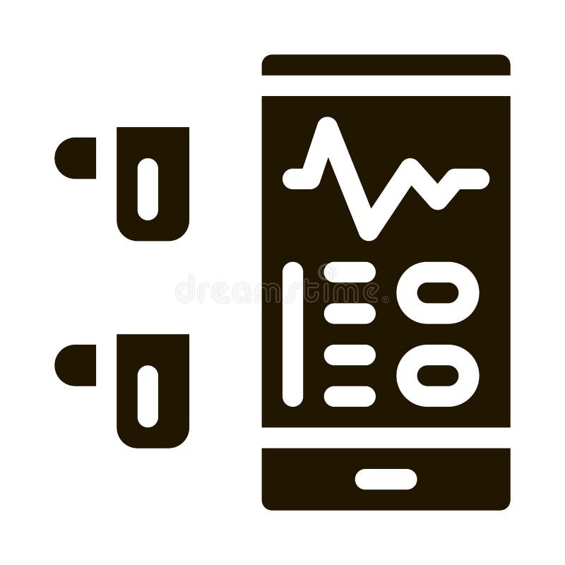 Monitoring Device Hearing Icon Vector Glyph Illustration Stock Vector ...