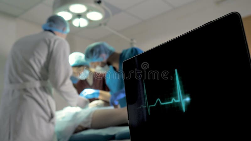 Monitoring of ECG and Saturation O2 in the Patient in the Operating ...