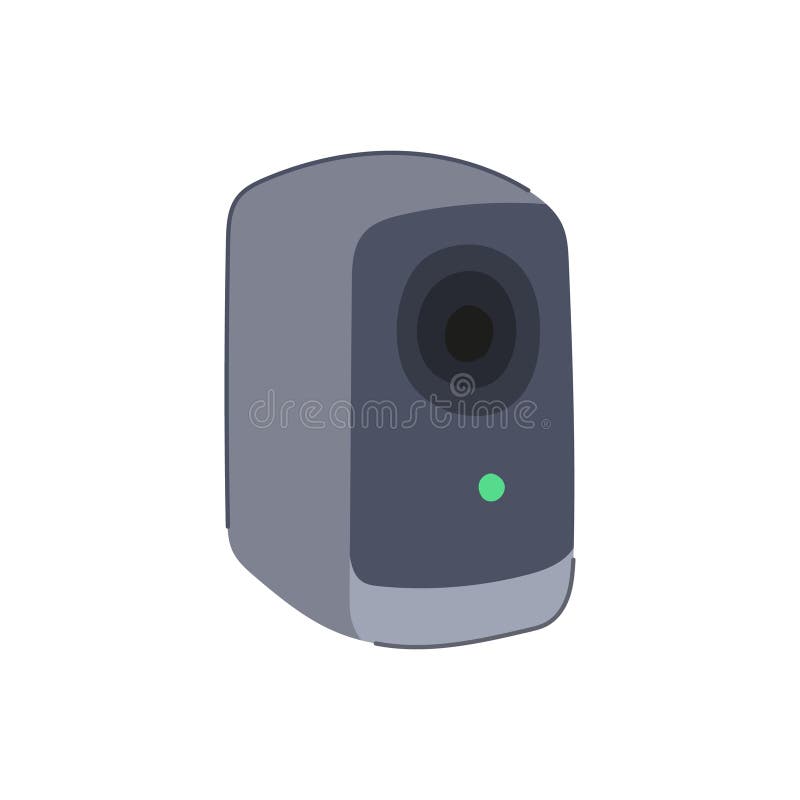 Monitoring Facial Recognition Camera Cartoon Vector Illustration Stock ...