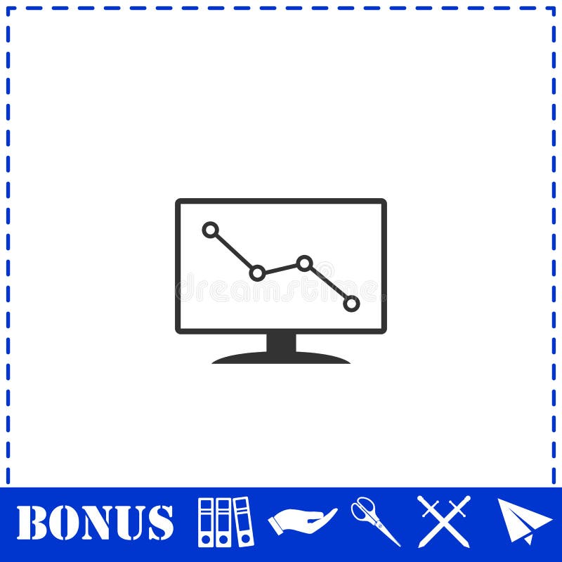 Monitoring icon flat stock vector. Illustration of icon - 155281061