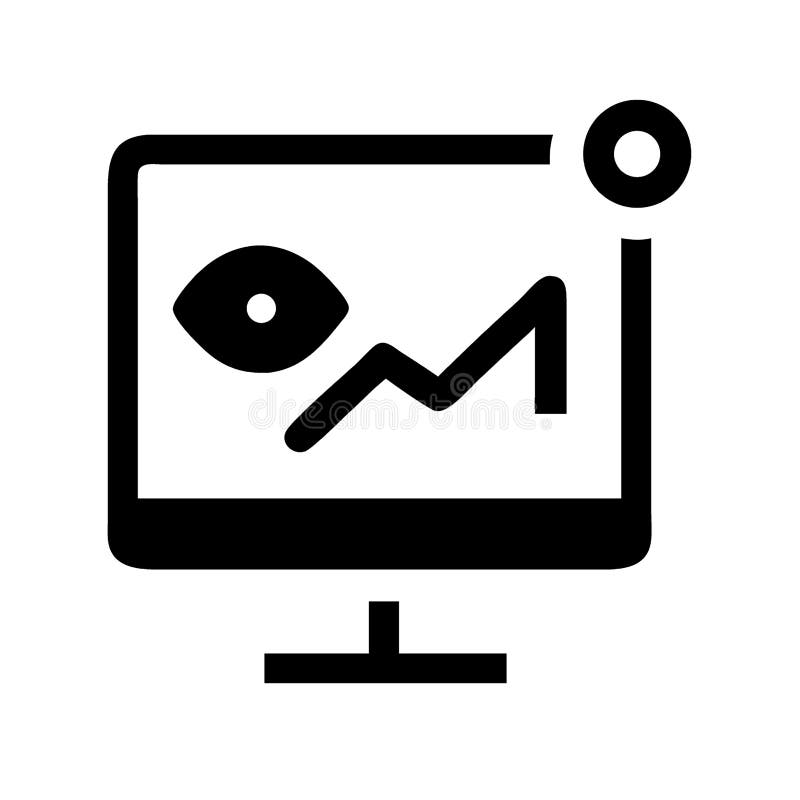 Monitoring icon stock vector. Illustration of vision - 240870930