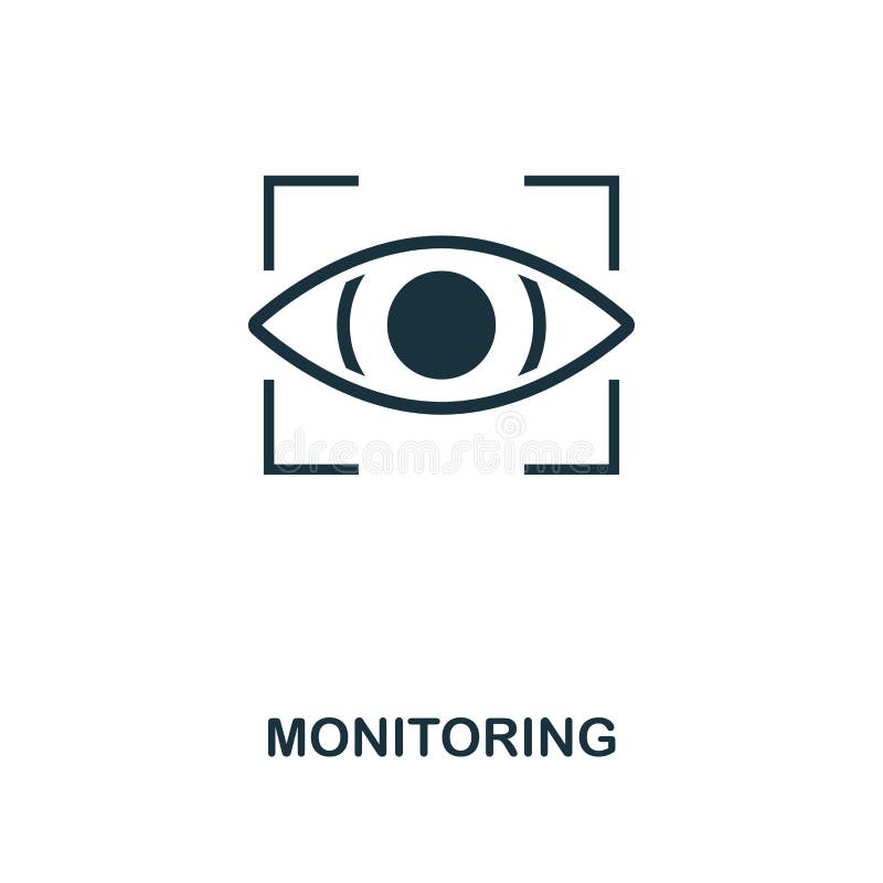 Monitoring Icon. Monochrome Style Design from Internet Security Icon ... Monitoring Icon. Monochrome Style Design from Internet Security Icon ...