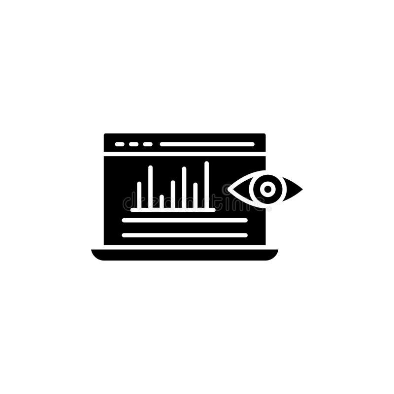 Monitoring Icon Set. Computer Dashboard Data Health System Vector ...