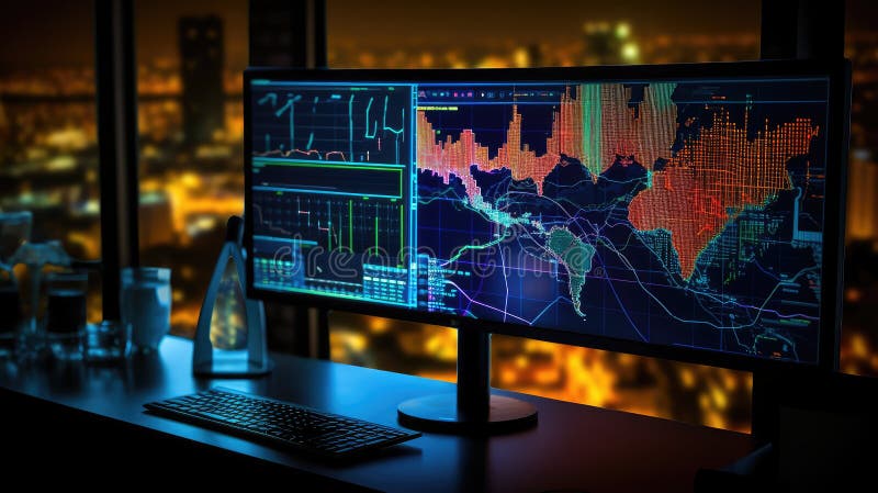 Monitoring machine data stock illustration. Illustration of insights ...