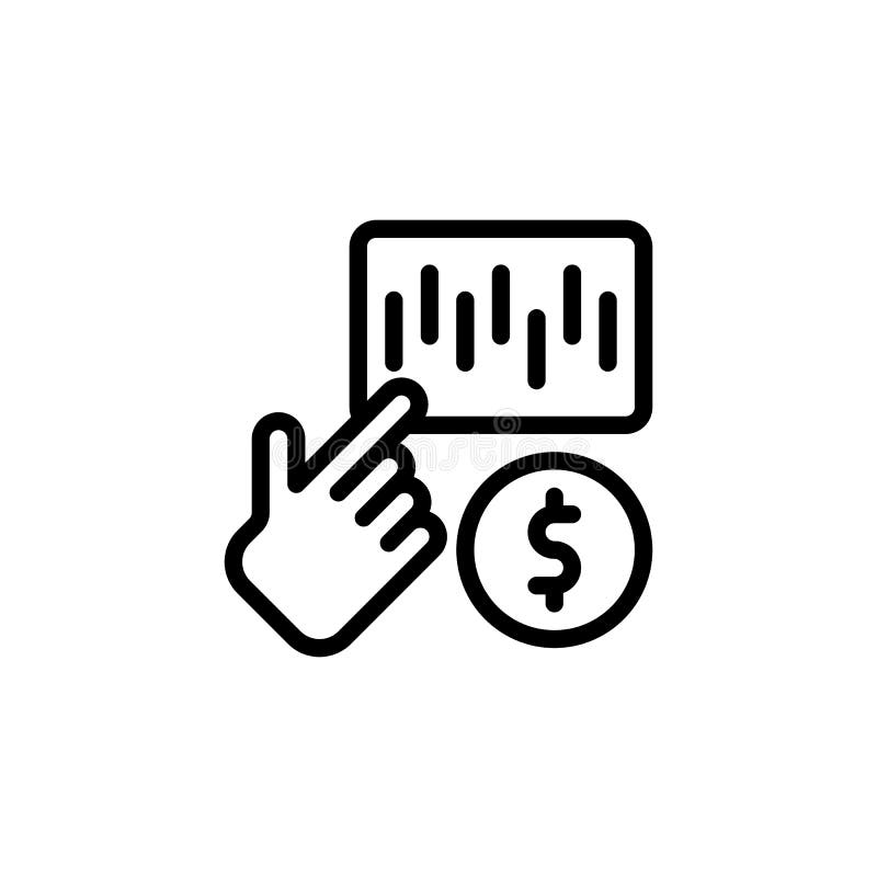 Monitoring Money Outline Icon, Logo, and Illustration Stock Vector ...