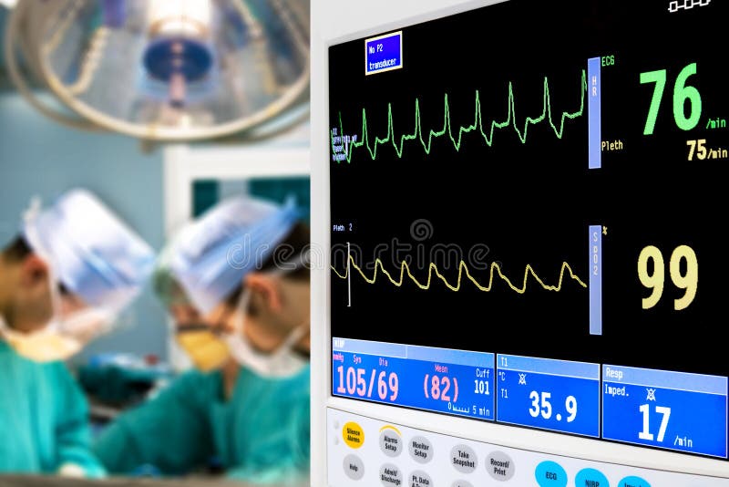 Monitoring in Operation Room Stock Image - Image of patient, hands: 4665701