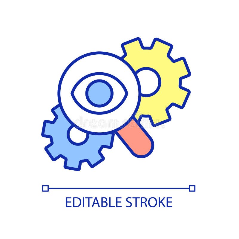 Monitoring Operational Processes RGB Color Icon Stock Vector ...