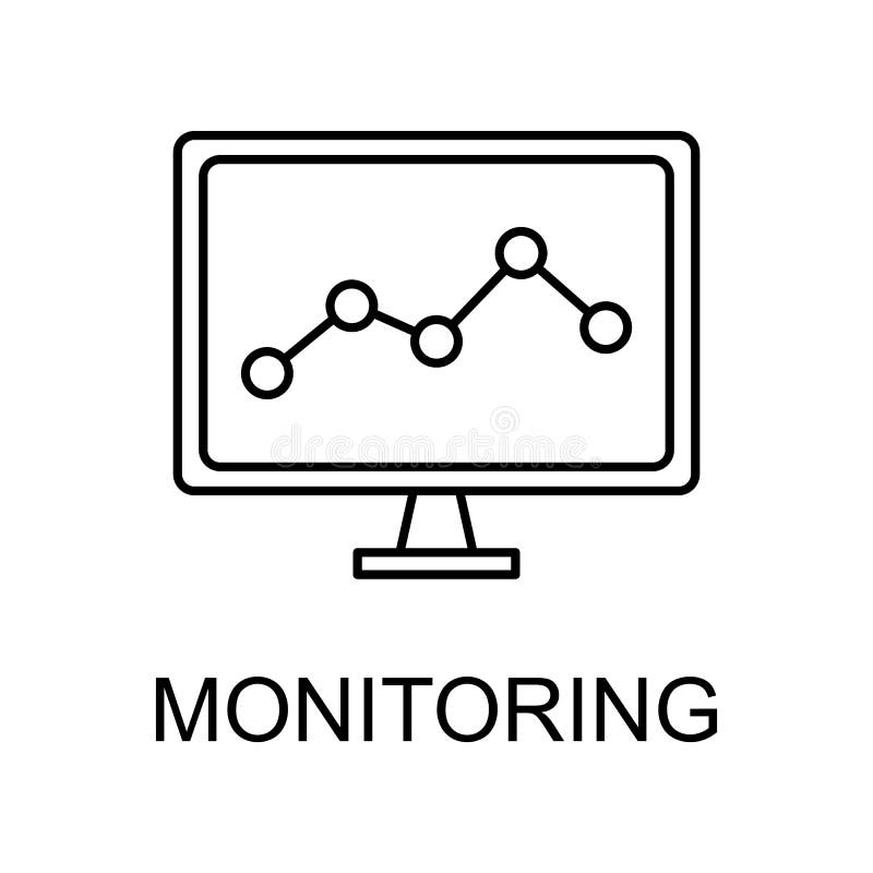 Monitoring apps icon set stock vector. Illustration of fork - 130912993