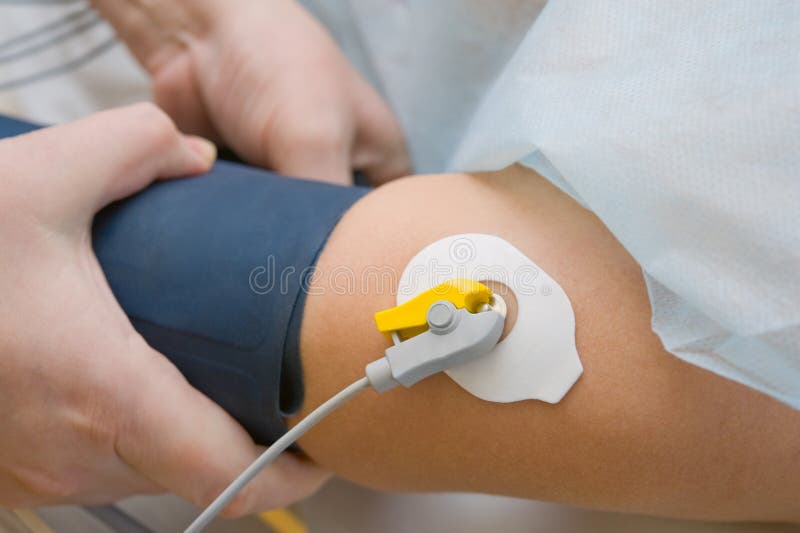 ECG Sticker Electrodes, SPO2 And Thermal Sensor Stock Image - Image of ...