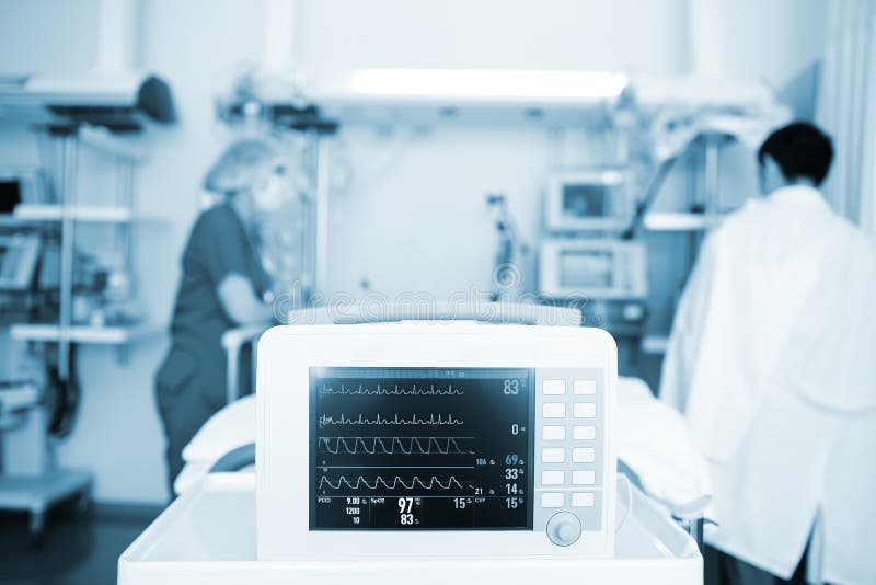 Monitoring of the Patient S Heart. Stock Image - Image of diagnostic ...