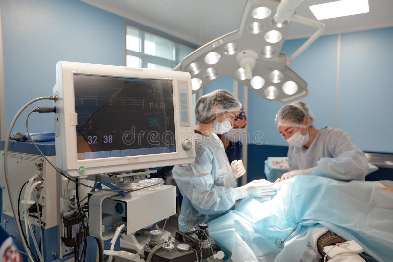 Monitoring of Patient S Heart in Intensive Care Unit Stock Image ...