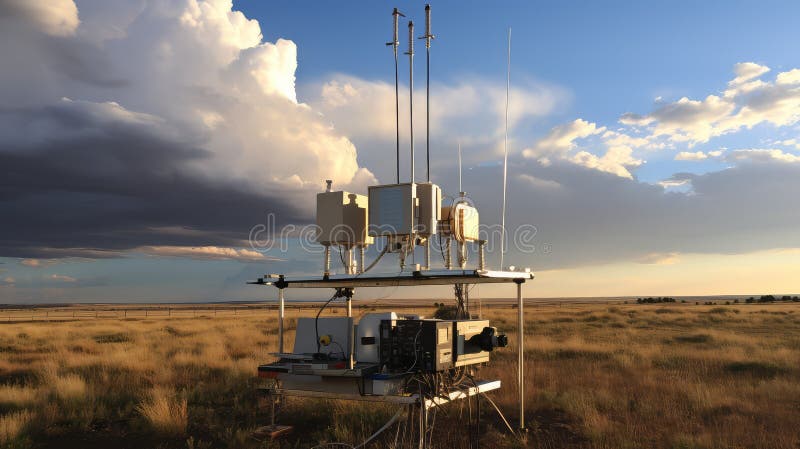 Monitoring real world data stock illustration. Illustration of weather ...