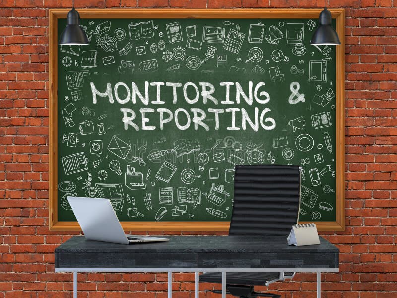 Monitoring and Reporting - Business Concept. Stock Illustration ...