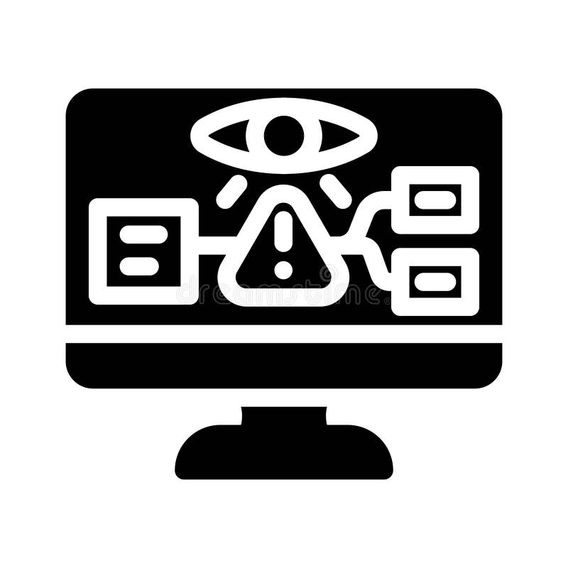 Monitoring Risk Glyph Icon Vector Illustration Stock Vector ...