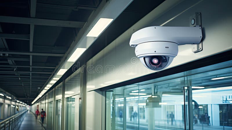 Monitoring Security Camera Technology Stock Illustration - Illustration ...