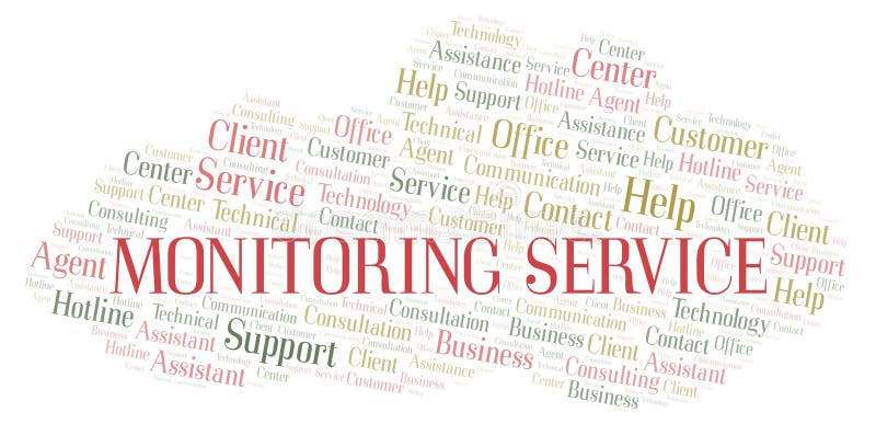 Monitoring Service Word Cloud. Stock Illustration - Illustration of ...