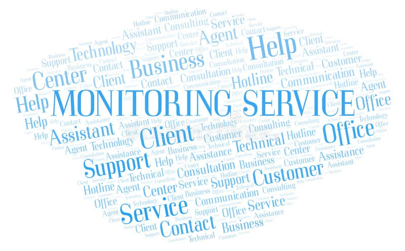Monitoring Service Word Cloud. Stock Illustration - Illustration of ...