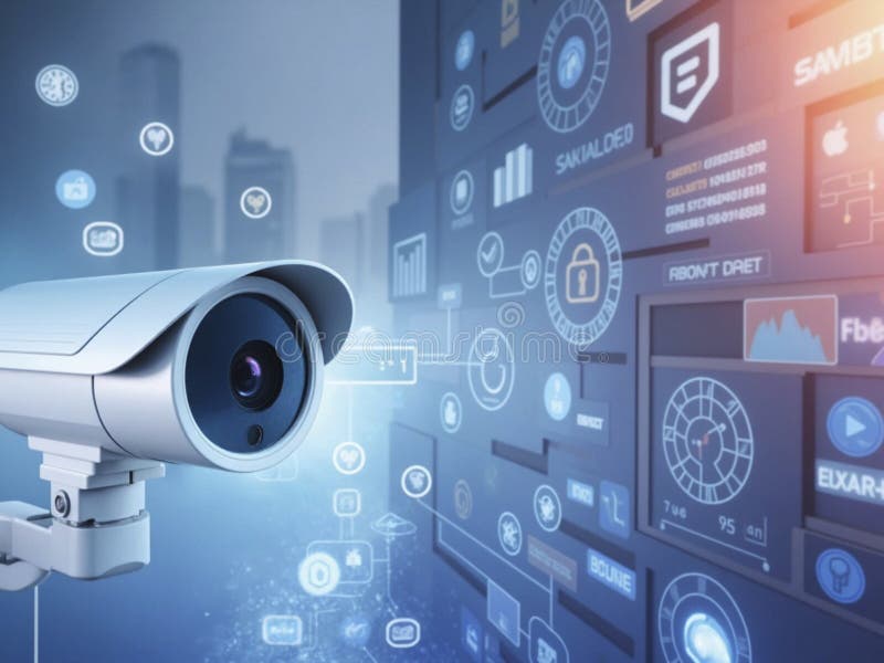 Monitoring Surveillance Camera with Digital Interface Overlay for ...