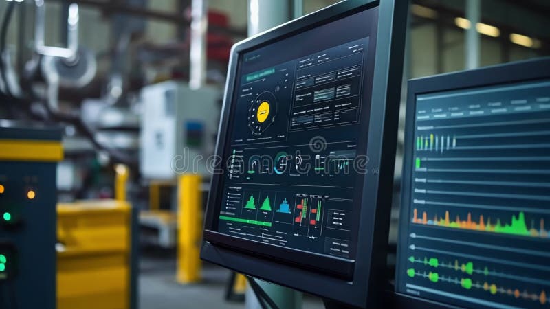 Monitoring System Displays Key Performance Indicators in a Factory ...