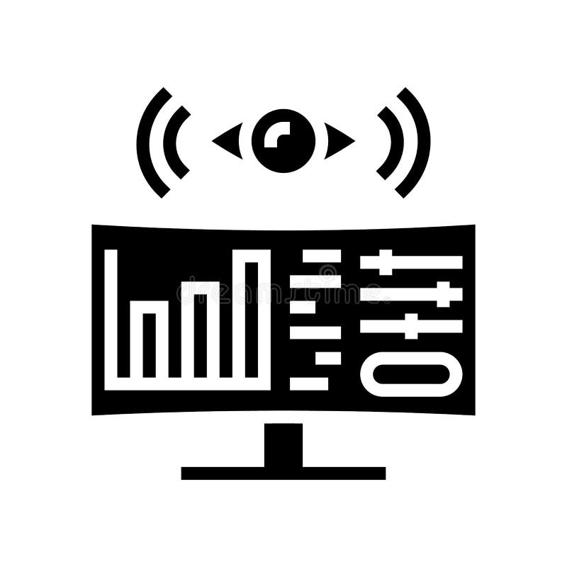 Monitoring System Glyph Icon Vector Illustration Stock Illustration ...