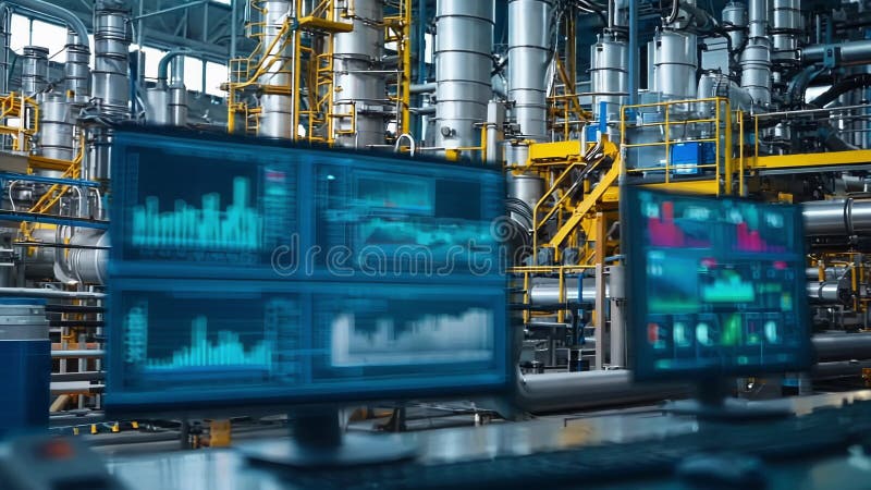 Monitoring System Software Showing Various Parameters Inside Factory ...