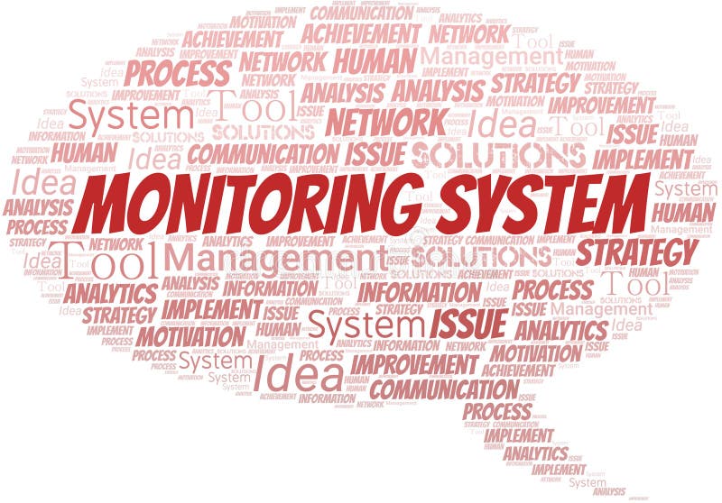 Monitoring System Typography Vector Word Cloud. Stock Vector ...