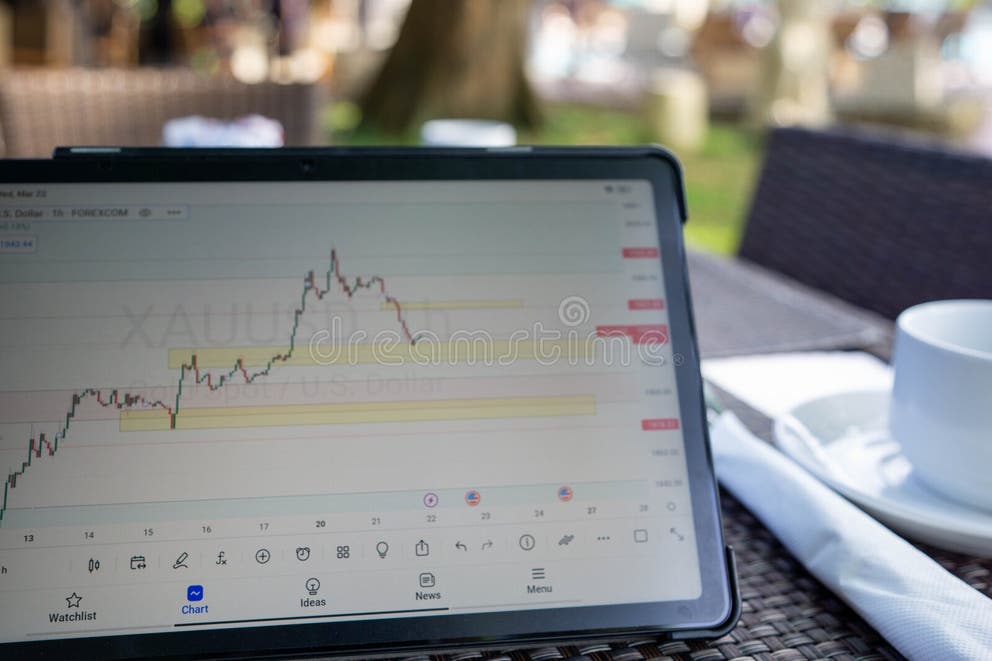 Monitoring Tablet for Trading Stock Photo - Image of trader, female ...