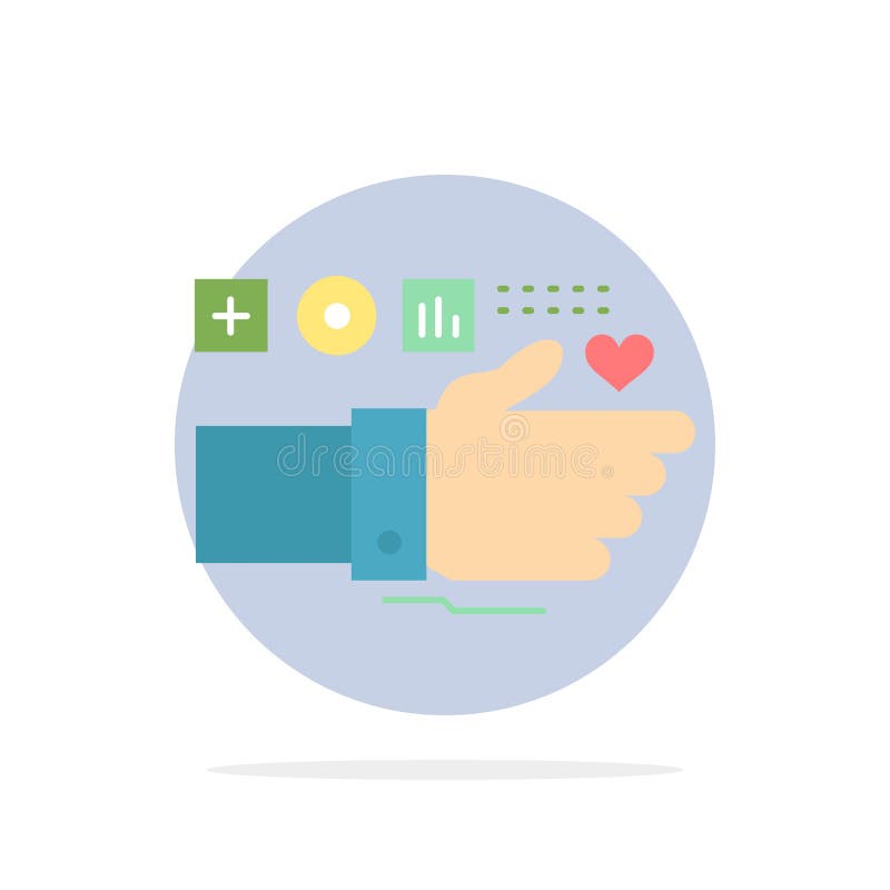Monitoring, Technology, Fitness, Heart, Pulse Flat Color Icon Vector ...