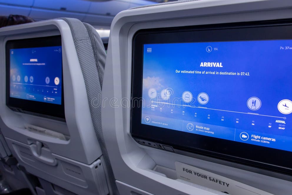 The Monitors in the Aircraft Shows Information about the Status of the ...