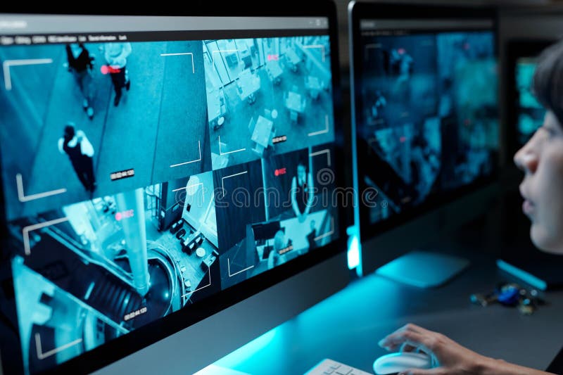 Monitors with Cctv Video on Screens Stock Image - Image of vigilance ...