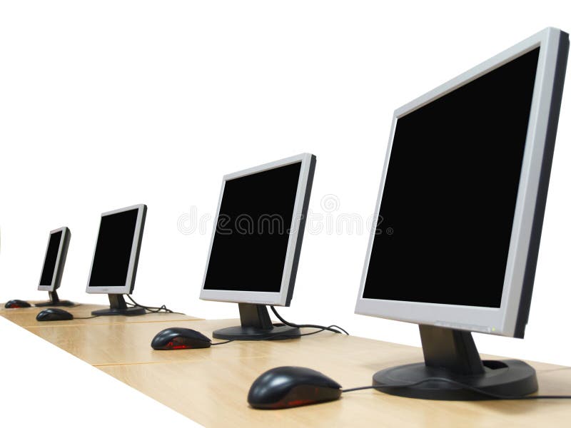 Computer training center stock image. Image of workstation - 6664293