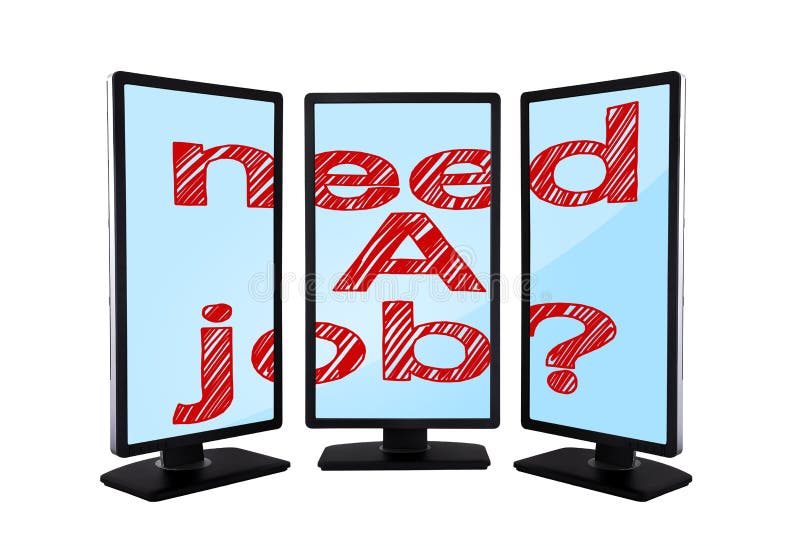 Monitors with need a job stock photo. Image of device - 32785556