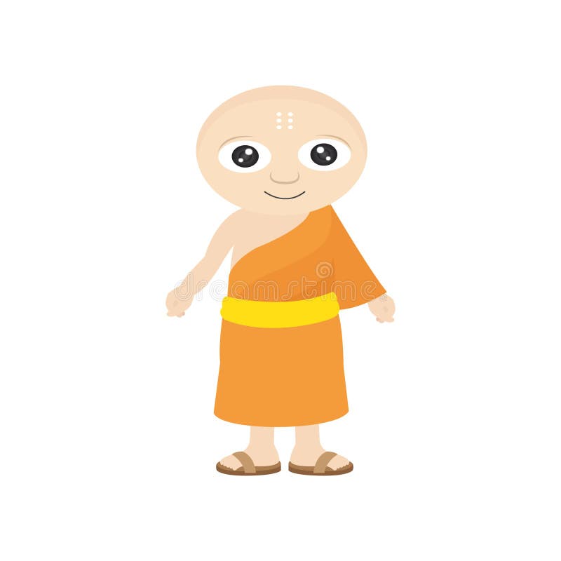 Monk Character. Vector Illustration Decorative Design Stock Vector ...