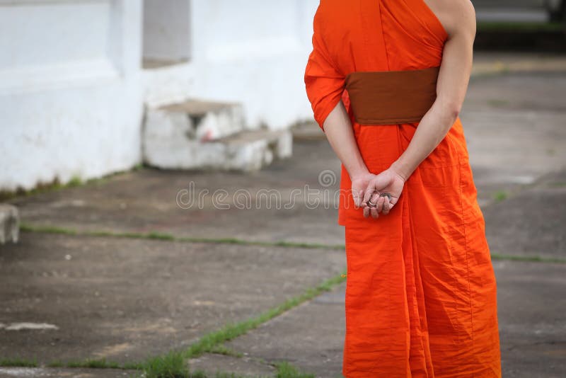 Monk stock image. Image of monk, religious, prayer, orange - 60342997