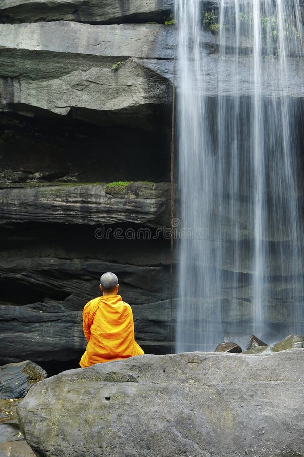 Thailand Monks Waterfall Stock Photos - Free & Royalty-Free Stock ...