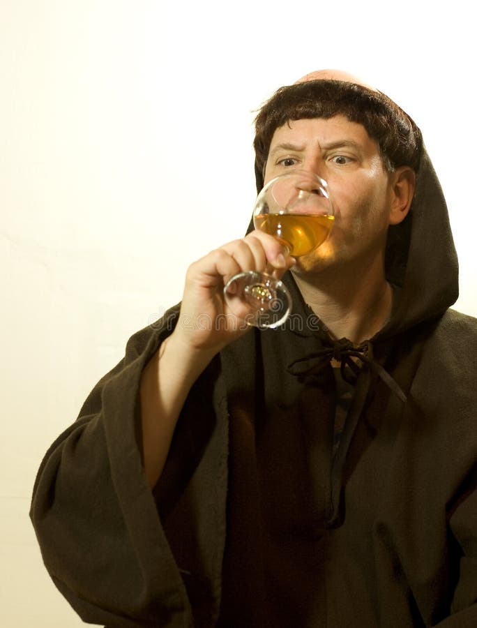 The Monk Praises the Wine stock image. Image of priest - 361221