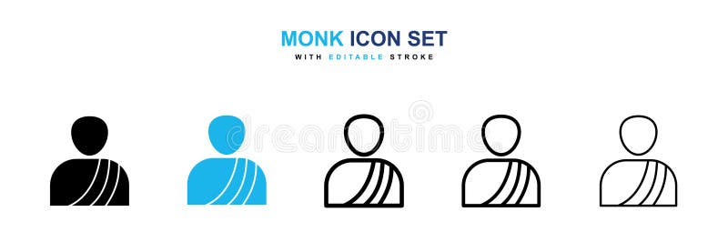 Monk icon vector stock vector. Illustration of spiritual - 348442100