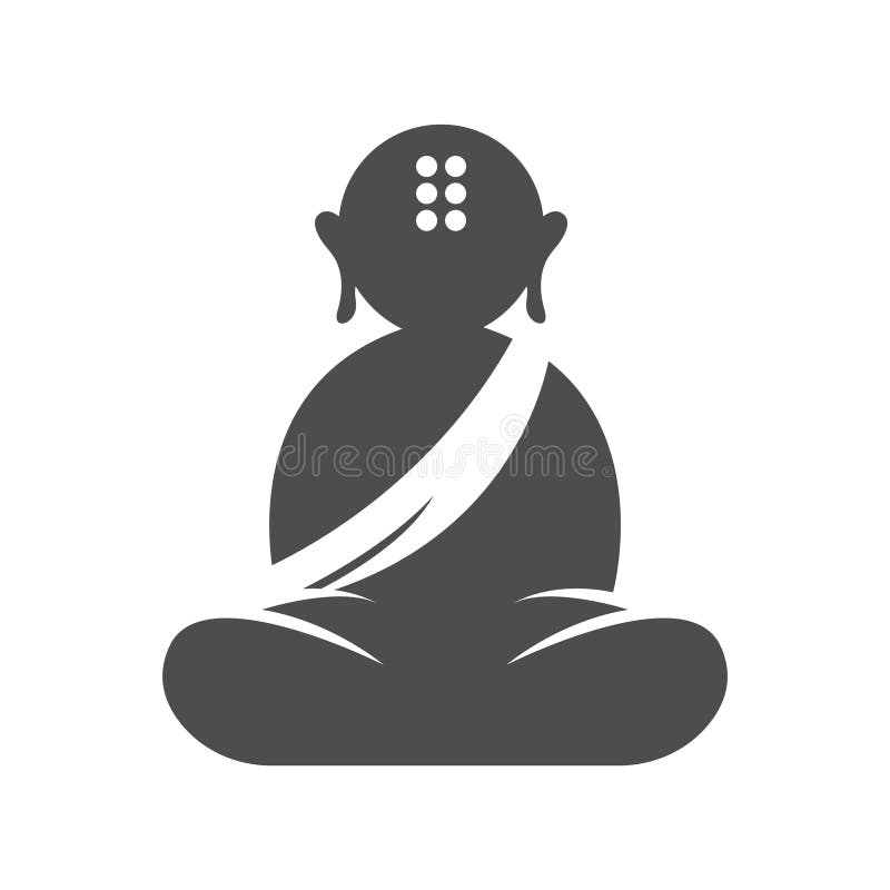 Monk logo icon design stock vector. Illustration of religion - 297947380