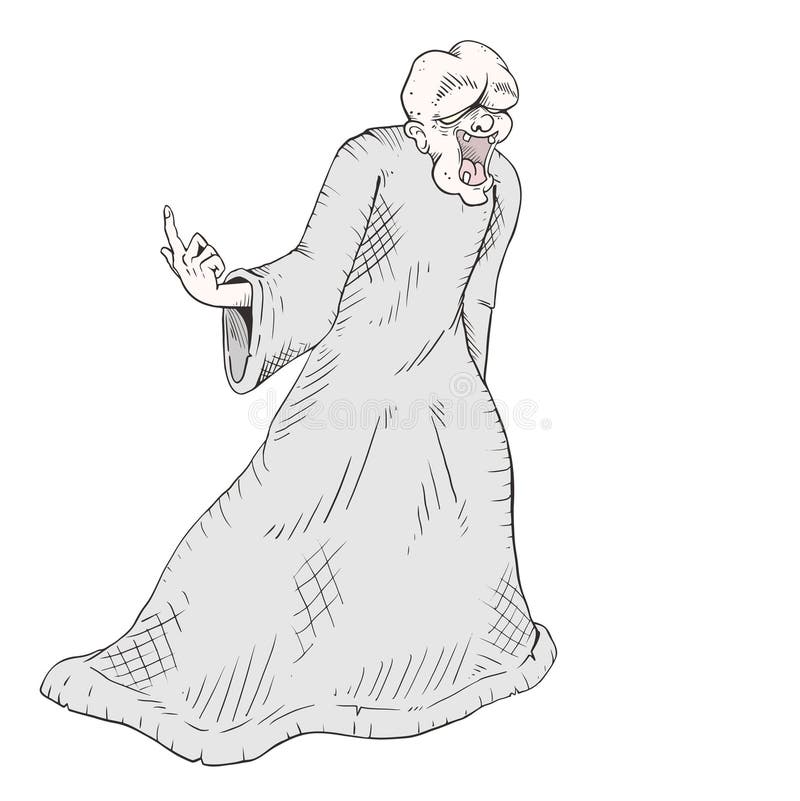 Monk man draw stock vector. Illustration of prayer, belief - 352755048