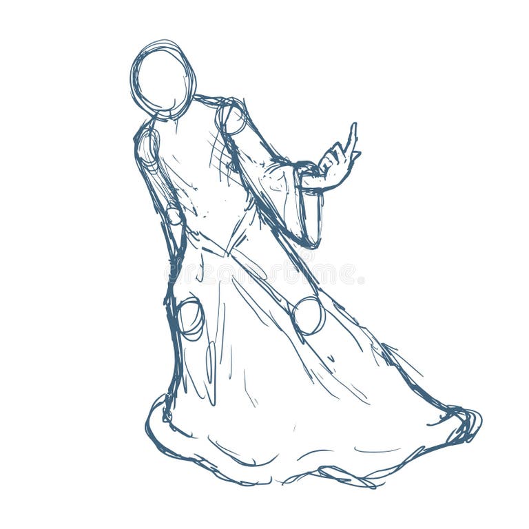 Monk man draw stock vector. Illustration of robe, monk - 364439656