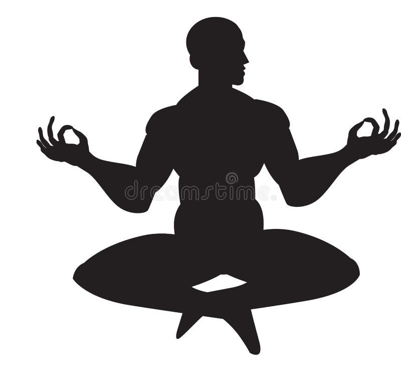 Stickman Yoga Lotus Meditating Stock Vector - Illustration of sports ...