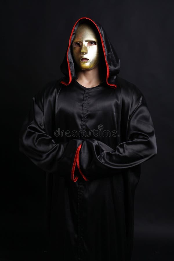 Monk mystical mask stock image. Image of cloak, adult - 51136485