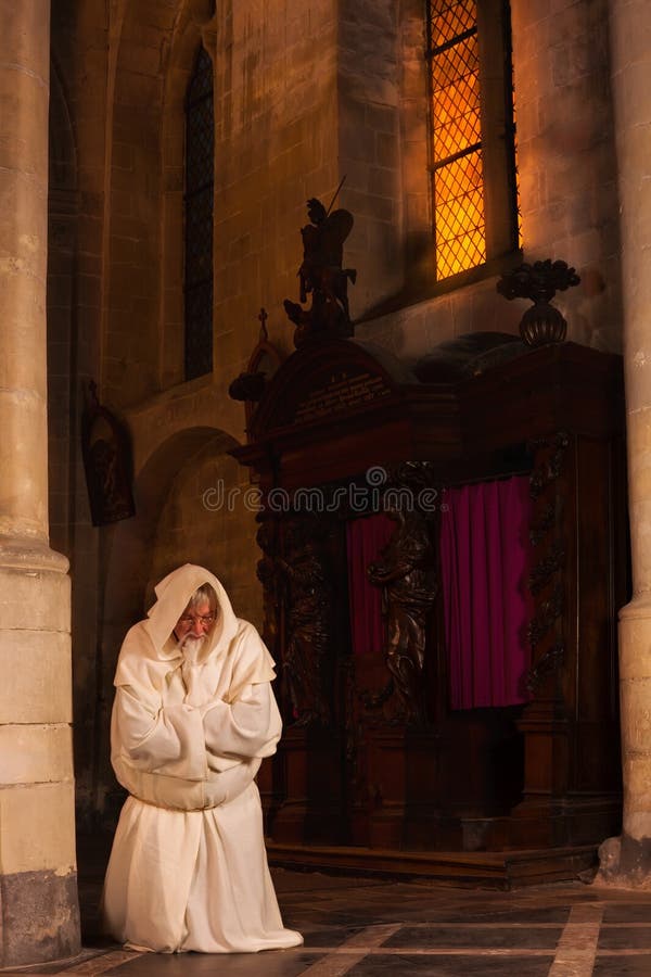 Preaching monk in church stock photo. Image of costume - 19721194