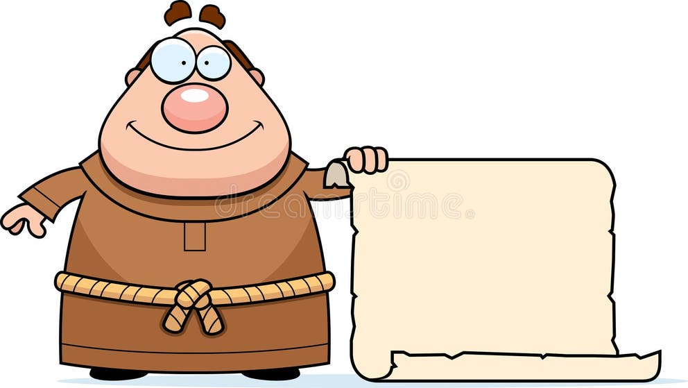 Monk Sign stock vector. Illustration of scroll, sign - 13573707