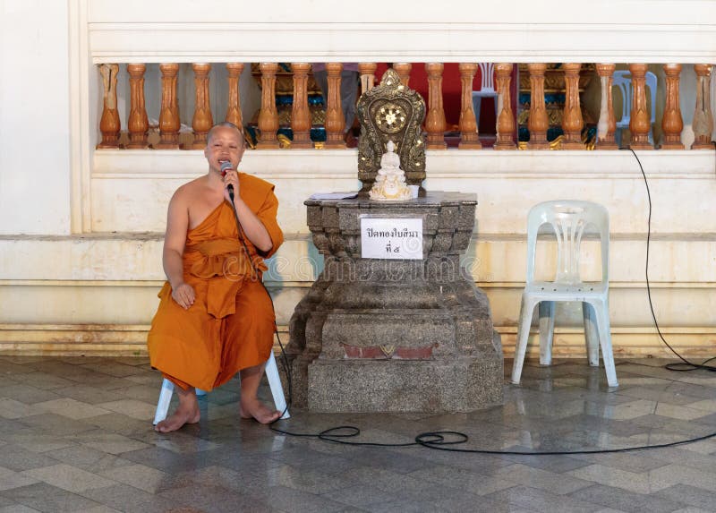 The Monk Singing in Thai Temple Editorial Stock Photo - Image of monk ...