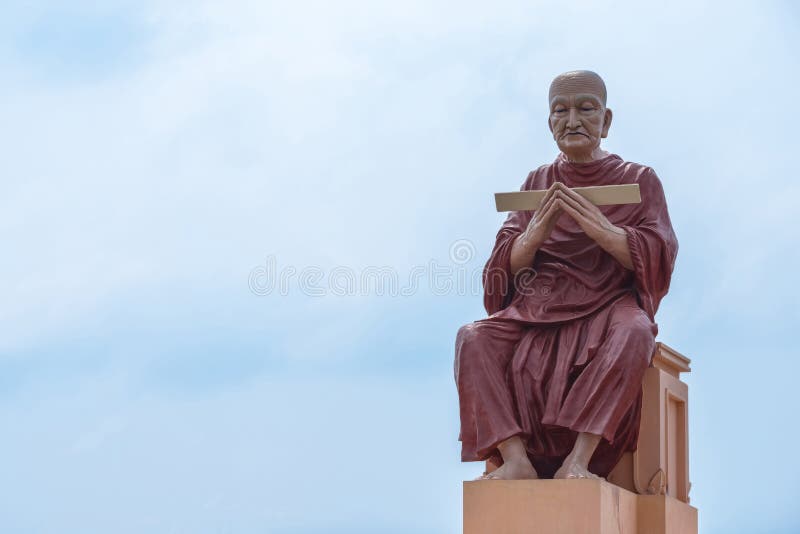 Monk statue stock image. Image of thailand, buddha, statue - 66324453